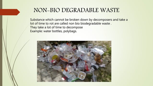 bio degradable and non-bio degradable wastes | PPTX | Environment | Science