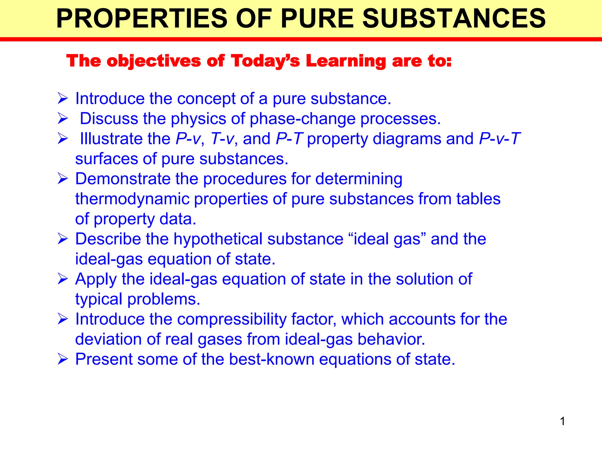 Thermodynamics (Properties of pure substance) | PPT