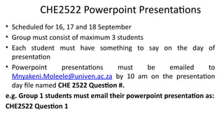CHE2522 Presentation Groups.ppt chemistry | PPT