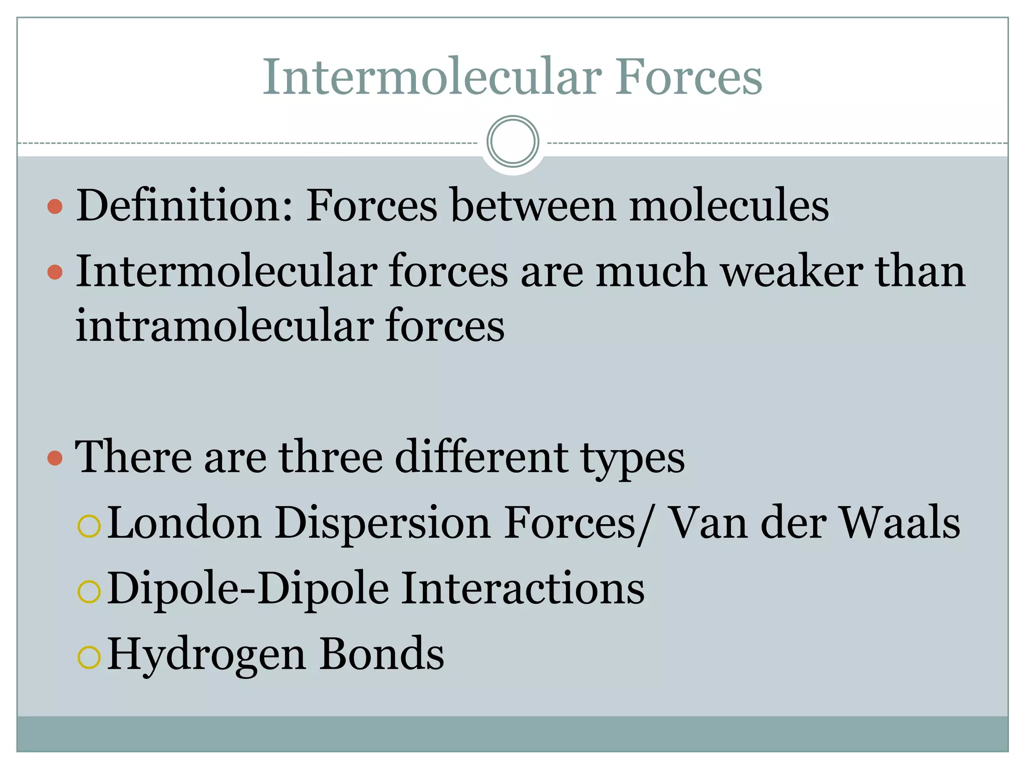 Intermolecular Forces and Solubility | PPTX | Chemistry | Science