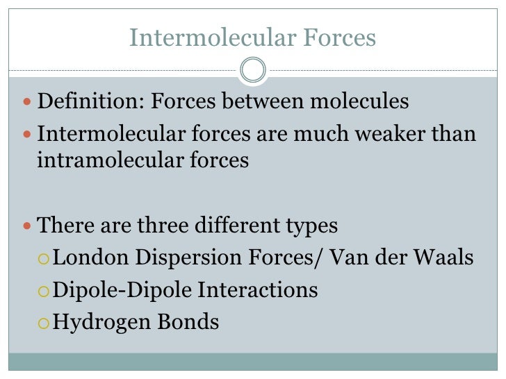 Intermolecular Interactions Meaning Images