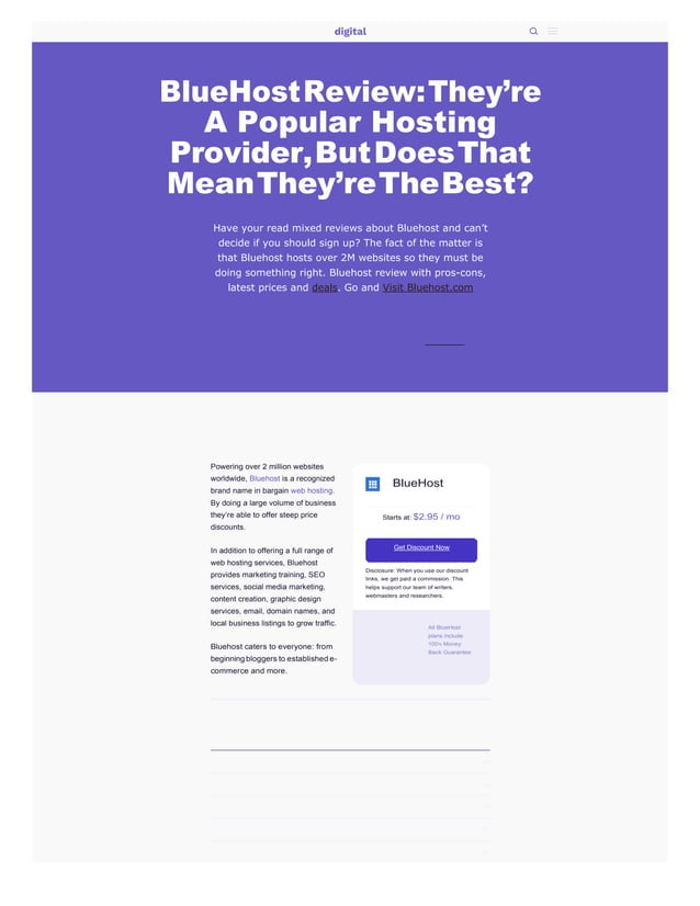 The best hosting services ( bluehost ) | PDF