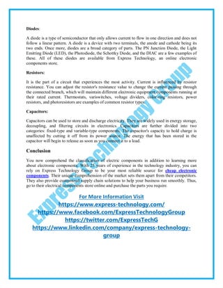 Cheap Electronic Components at Express-Technology | PDF