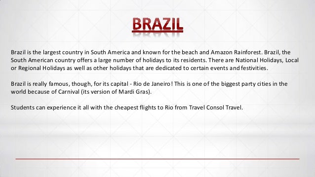 Cheap Flights To Brazil