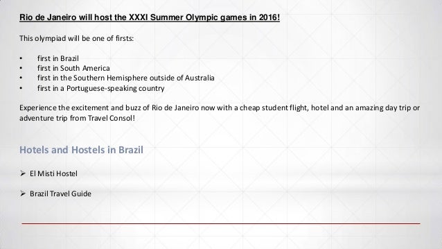 Cheap Flights To Brazil