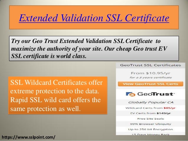 Geo Trust Extended Validation SSL Certificate