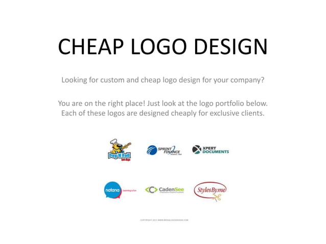 Cheap logo design | PPTX