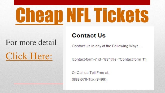 Cheap nfl tickets