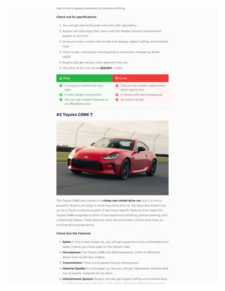 The Ultimate Guide to Rear Wheel Drive Cheap Cars | PDF