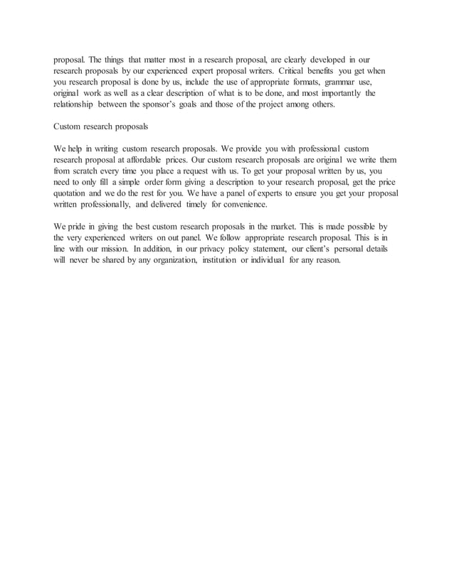 Cheap research proposals | DOCX