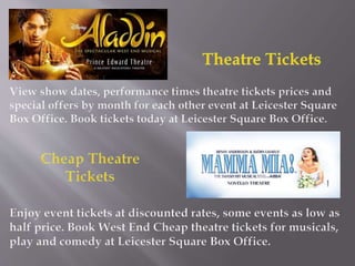 Cheap Theatre Tickets | PPT