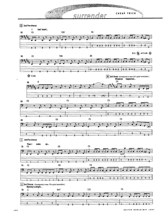 Cheap trick surrender | PDF