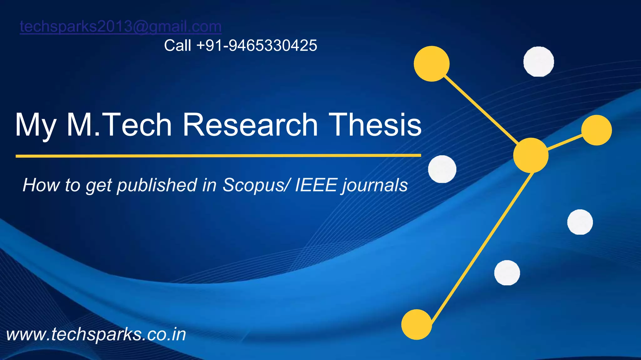 How to get published in Scopus/ IEEE journals | PPT