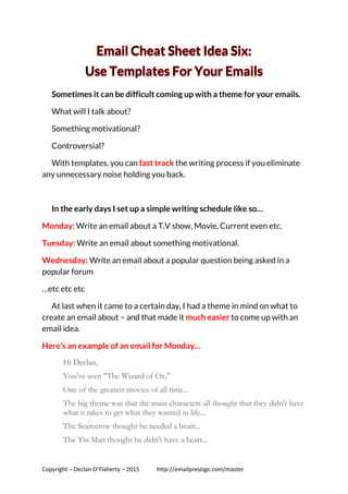 Cheat shet-email-ideas | PDF