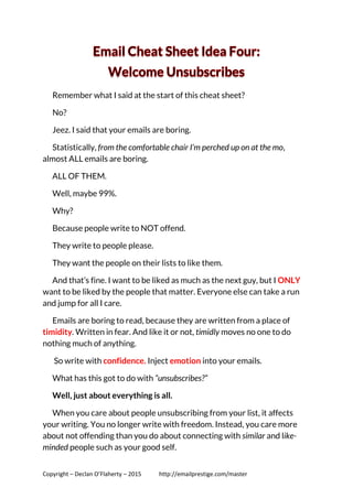 Cheat shet-email-ideas | PDF