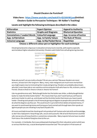 Cheaters guide - article for location of techniques - Annotation | PDF