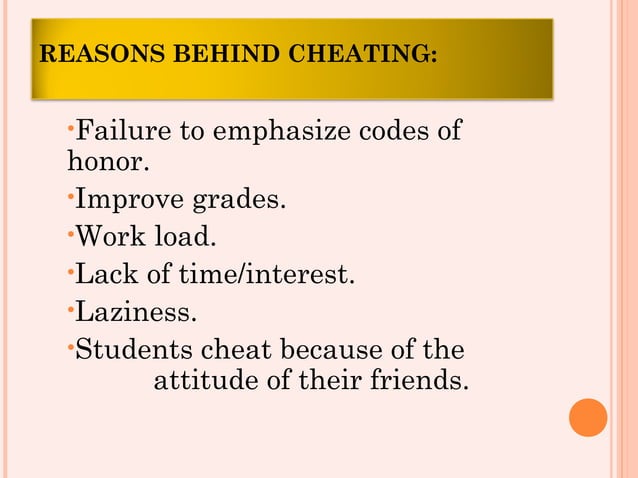 Cheating in Exams | PPT