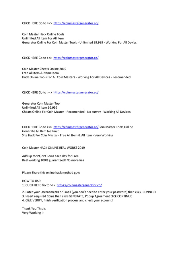 Cheat game coin master android | PDF | Free Download