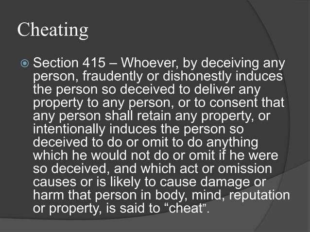 Cheating final ipc ppt | PPTX