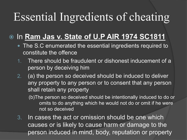 Cheating final ipc ppt | PPTX