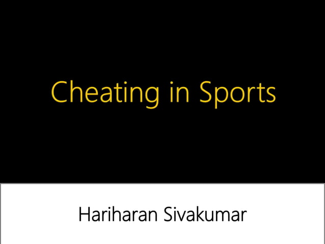 Cheating in sports | PPT