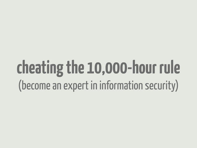 Cheating the 10,000 hour rule | PPT