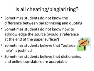 How to Deal with Cheating and Plagiarism in Foreign Languages | PPT