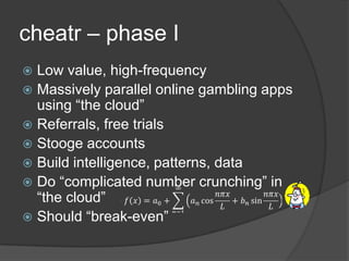 Cheatr | PPTX | Cloud Computing | Internet