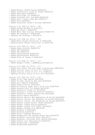 Cheats db bsd_version | TXT