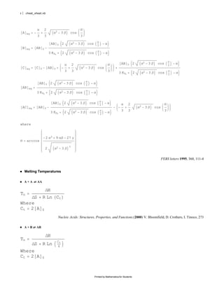 Nucleic Acid Engineering Math | PDF