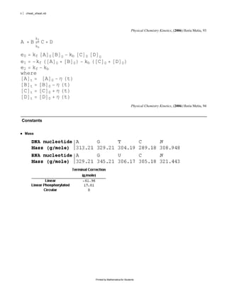 Nucleic Acid Engineering Math | PDF