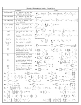 Cheat Sheet | PDF