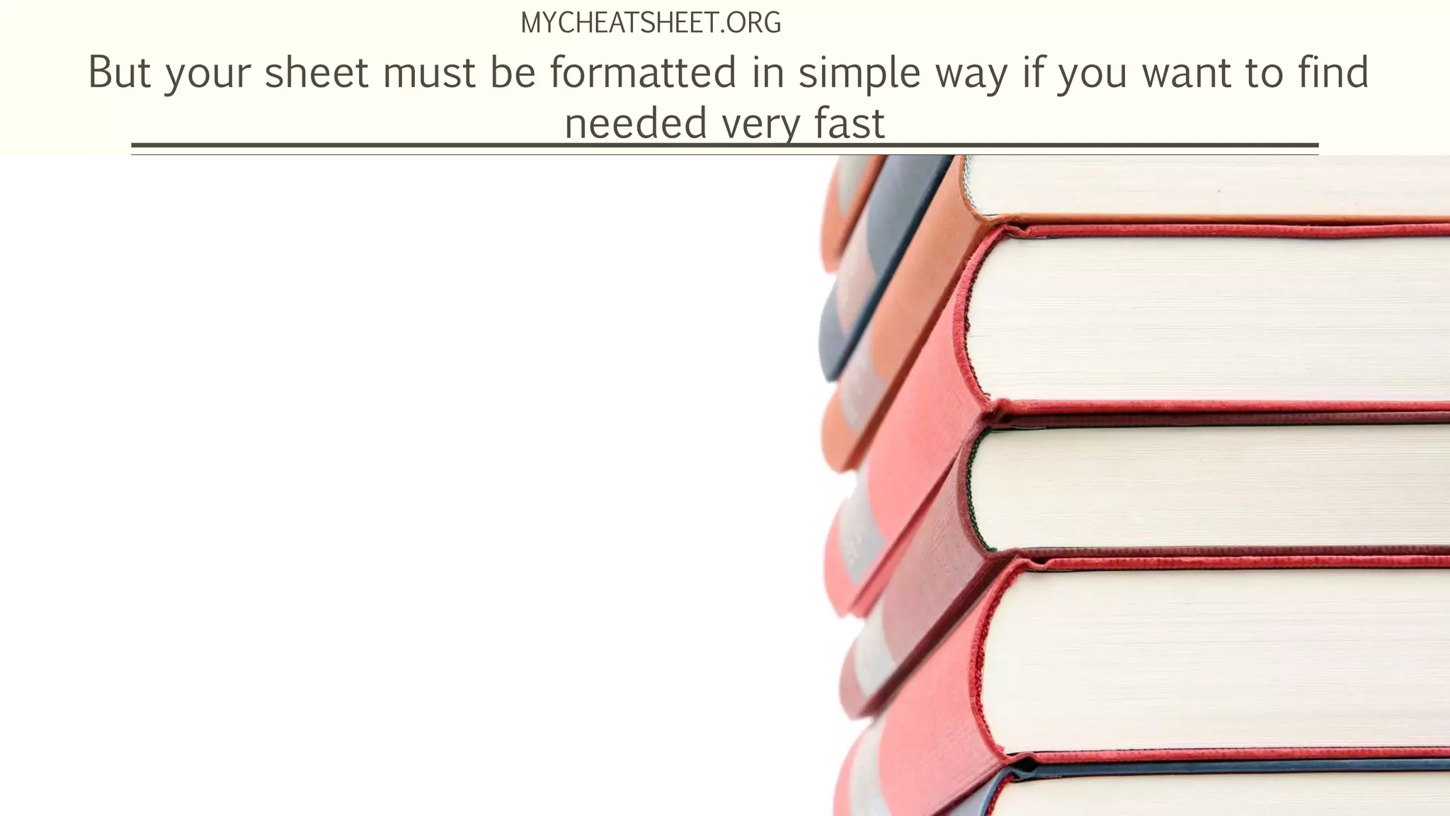 Useful Homework Cheat Sheets | PPTX