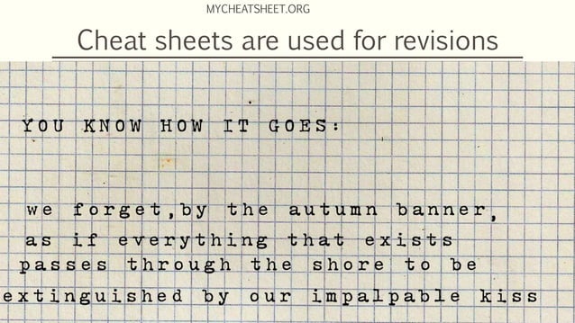Useful Homework Cheat Sheets | PPTX