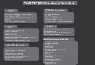 VLAN, VTP, DTP, Ether channel Cheat Sheet With examples.pptx
