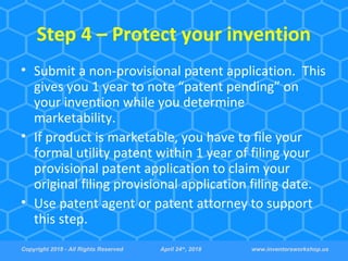 6 steps to make money from your inventions | PPT