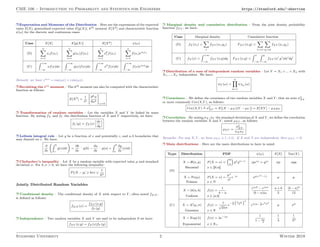 Cheatsheet probability | PDF | Programming Languages | Computing