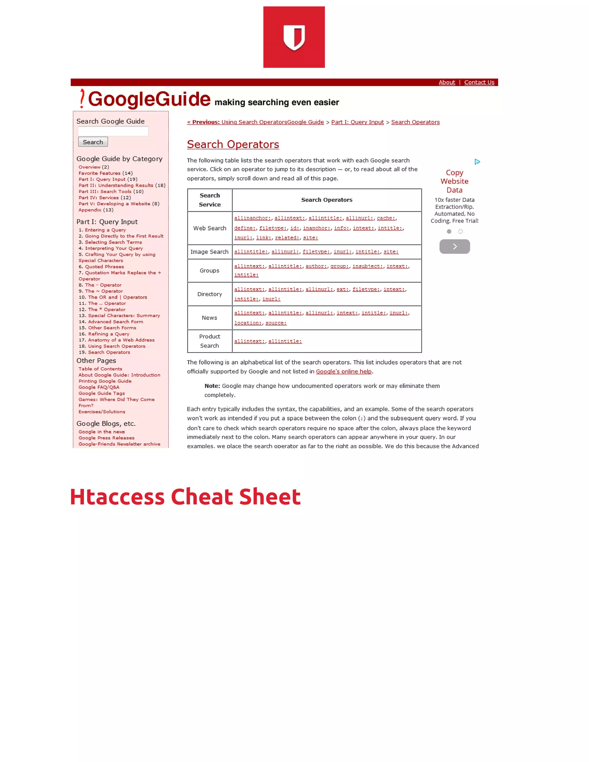 Cheat Sheet Collection | PDF | Web Design and HTML | Internet