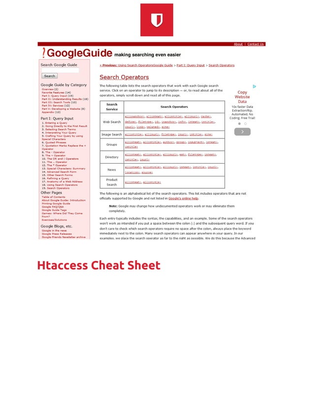 Cheat Sheet Collection Pdf Web Design And Html Internet 0786