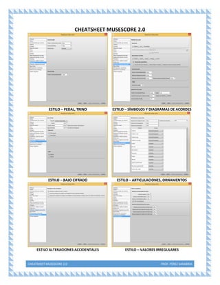 Cheatsheet Musescore 2 | PDF