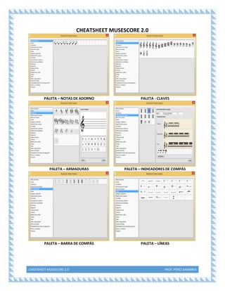Cheatsheet Musescore 2 | PDF