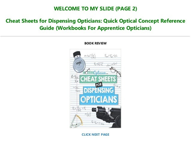 [PDF] Cheat Sheets for Dispensing Opticians: Quick Optical Concept ...