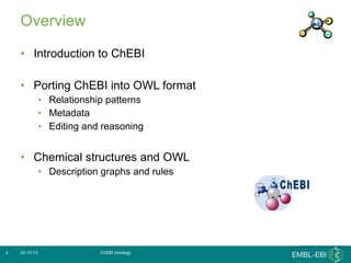 Representing the ChEBI ontology in OWL | PPT | Databases | Computer ...