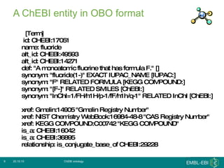 Representing the ChEBI ontology in OWL | PPT | Databases | Computer ...