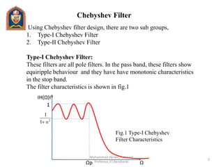 Chebyshev filter | PPTX