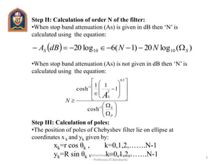 Chebyshev filter | PPTX