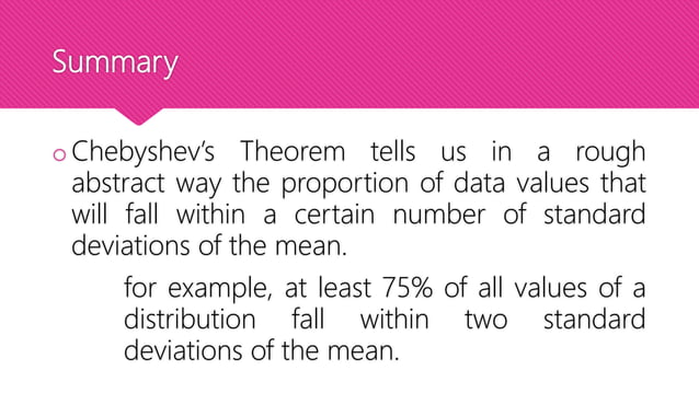 Chebyshev's Theorem | PPTX