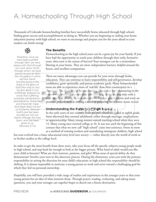 Colorado Homeschool Guidebook | PDF