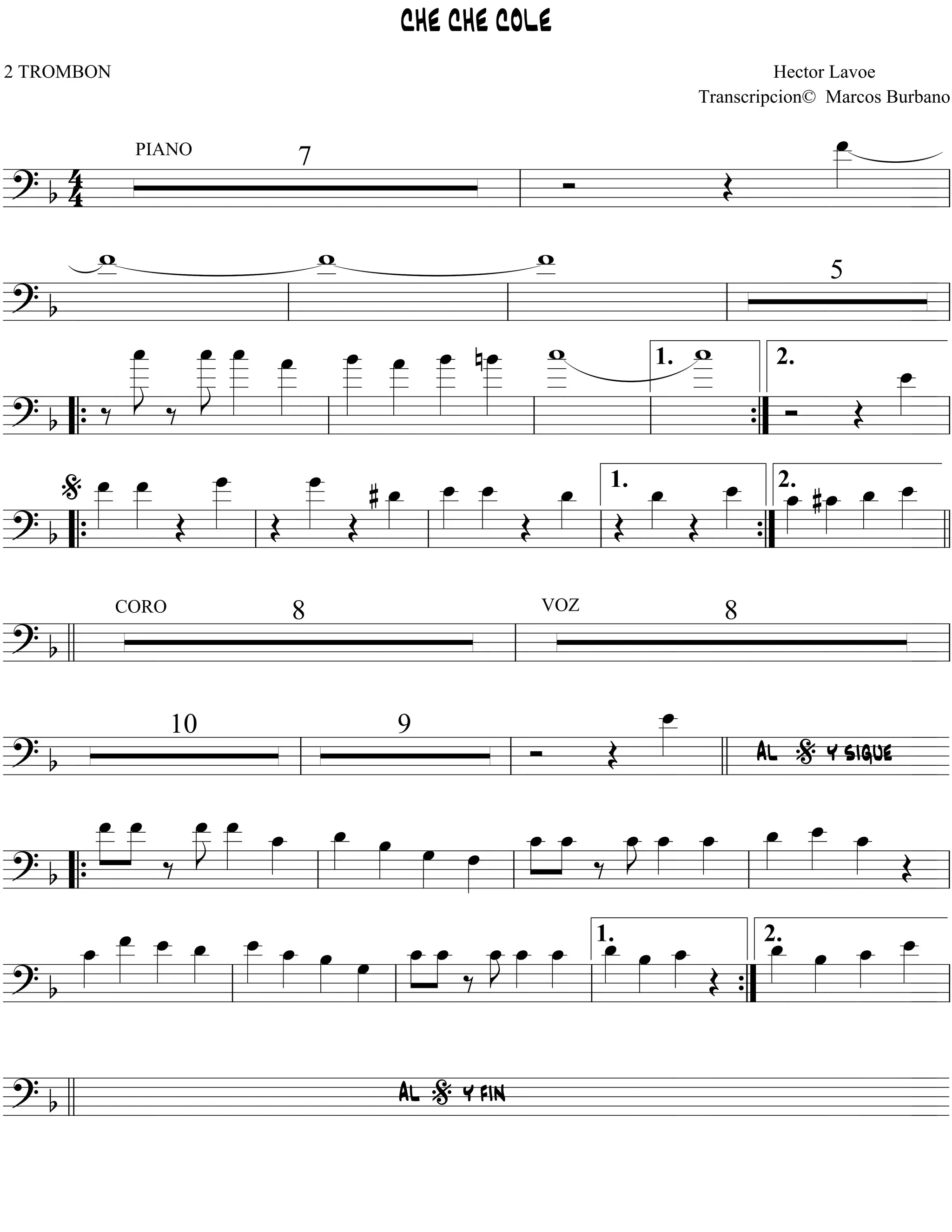 Che che cole trombon 2 | PDF