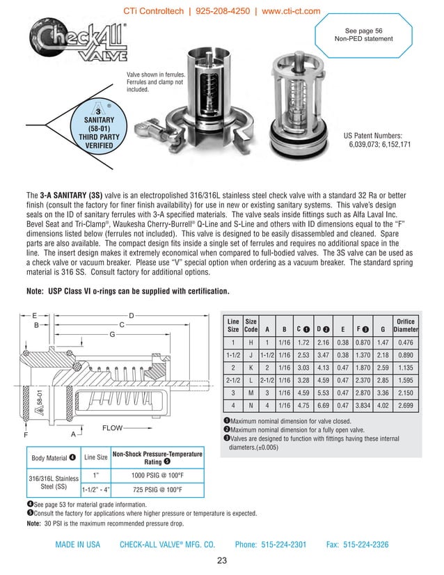 Check-All Valve Product Catalog | PDF | Manufacturing Industry | Industries